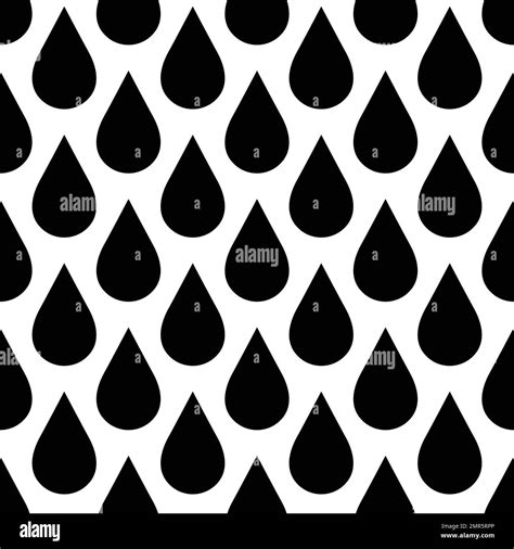 Black Rain Drop Seamless Pattern Background Water And Bad Weather