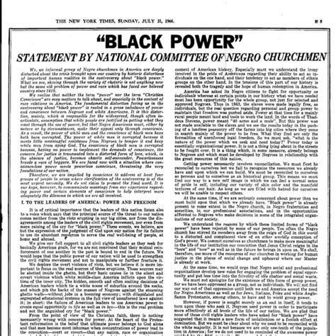 Black Power Statement Pdf