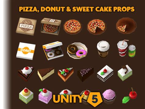 Pizza Donut And Sweet Cake 3d 음식 Unity Asset Store Pizza Donut And Sweet Cake 3d 음식 Unity Asset Store