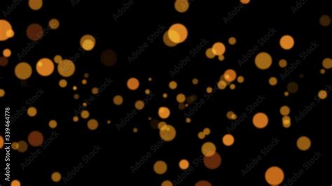 Vidéo Stock Beautiful Floating Moving Orange Glowing Bokeh Bubbles