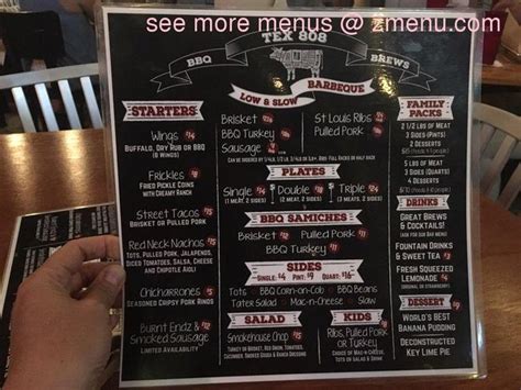 Online Menu Of Tex 808 Bbq Brews Closed Restaurant Honolulu