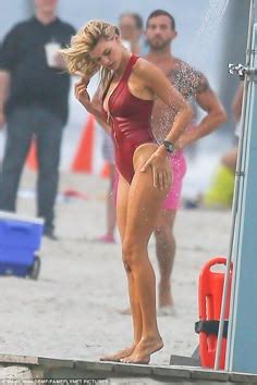 Lily James Wears Iconic Baywatch Swimsuit For Pam And Tommy 48 Off