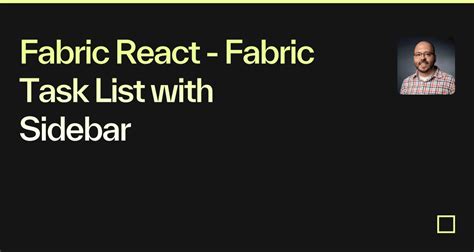fabric react fabric task list with sidebar codesandbox