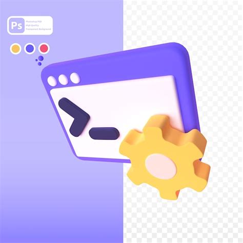 Premium Psd Command Line In 3d Render For Graphic Asset Web