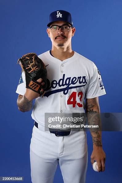 Anthony Banda Of The Los Angeles Dodgers Poses For A Portrait During