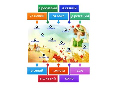 Ненаголошені голосні Е та И в коренях слів Діаграма з мітками