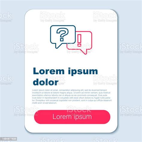 회색 배경에서 격리된 질문 및 답변 아이콘이 있는 선 음성 거품입니다 Q 및 기호 Faq 기호 채팅 음성 거품 및 차트 다채로운 개요 개념 벡터 Brand Name