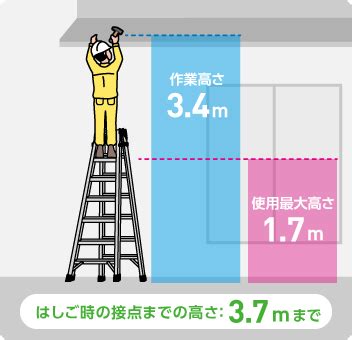 サイズ目安表 サポート 梯子、脚立のパイオニア 長谷川工業株式会社
