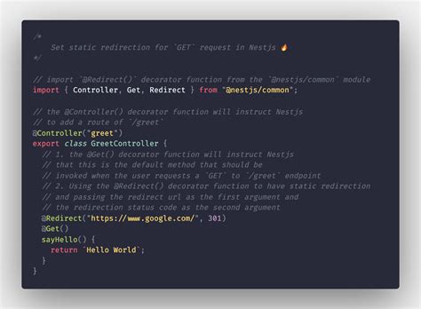 How To Set A Static Redirection For A Get Request In Nestjs Melvin