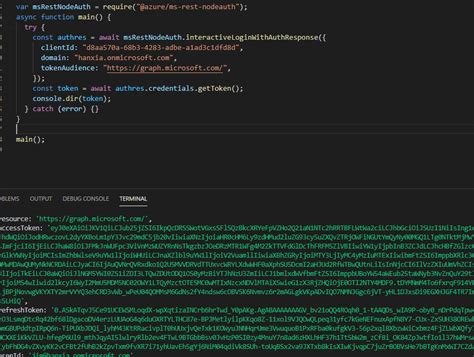 Nodejs Specify Scope In Device Code Flow In Azurems Rest Nodeauth