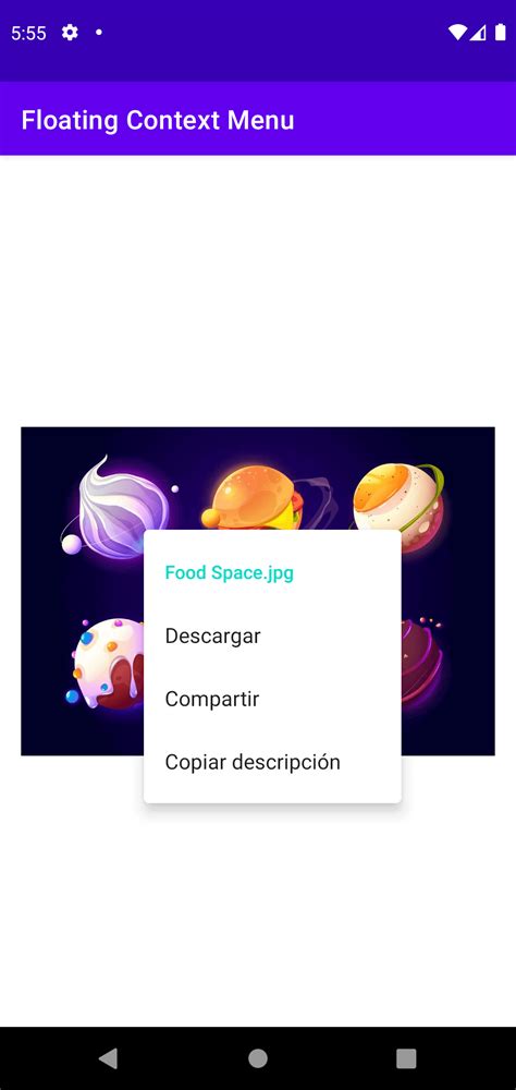App Ejemplo Menu Contextual Flotante En Android Develou
