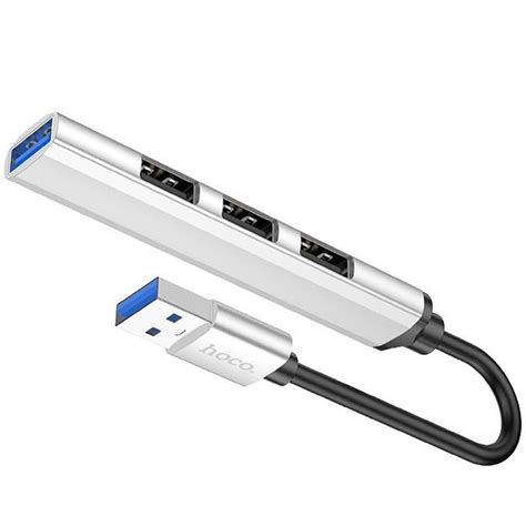 Usb Hub переходник док станция 4в1 Hoco Premium 1 Usb 3 0 3 Usb 2 0