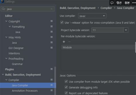 Intellij Java Warning Source Release 11 Requires Target Release 11
