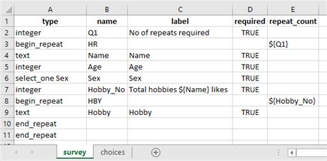 Repeating Group Within A Repeating Group Form Building Kobotoolbox