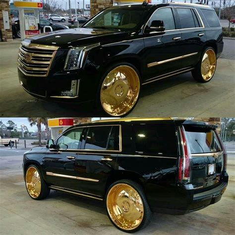 Cadillac Escalade On Custom Forgiato Wheels Gold Finish Artofit
