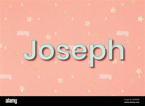 Joseph Male Name Typography Vector Stock Vector Image And Art Alamy