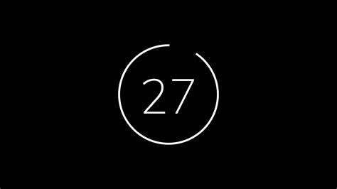 30 Seconds Countdown Timer On Black Background With White Circle Countdown Suitable For 30 Seconds Countdown Timer On Black Background With White Circle Countdown Suitable For