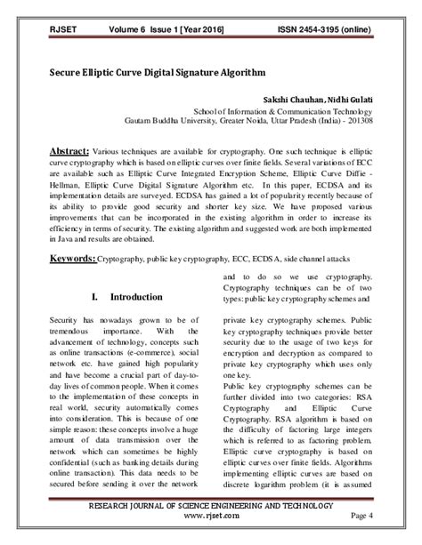 Pdf Secure Elliptic Curve Digital Signature Algorithm