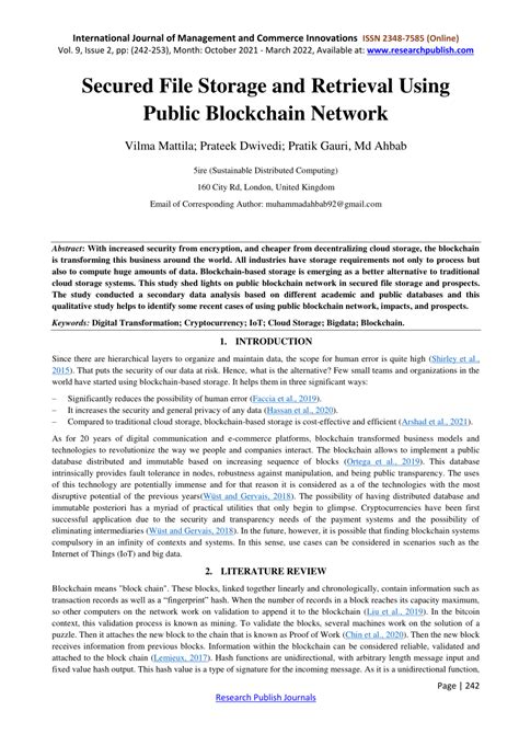 pdf secured file storage and retrieval using public blockchain network