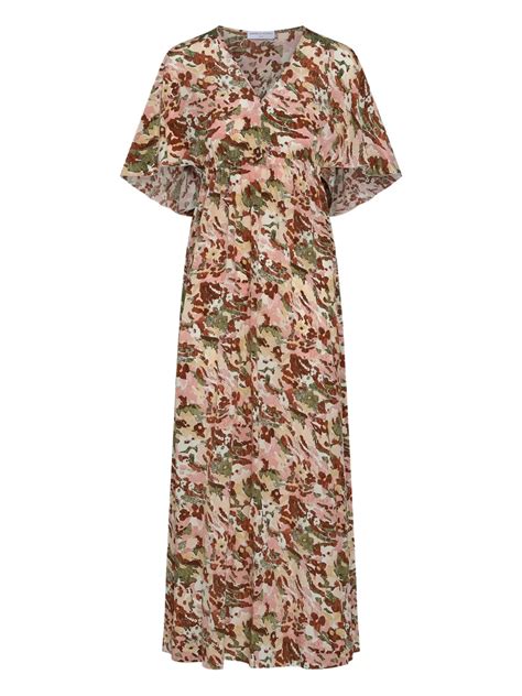 Marinella Piccinno Lucia Silk Dress Brown Farfetch