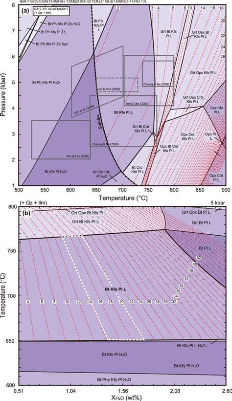 A P T Pseudosection Constructed For The Granitic Gneiss Sample Download Scientific Diagram