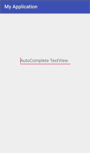 Implement Auto Complete In Android