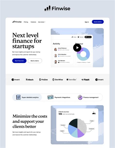finwise website page template for webflow