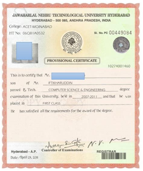 Degree Certificate Template Free Word Templates