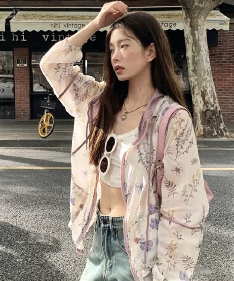 여름점퍼바스락장마룩☂️살안타템 코링 플라워 스트링 후드 점퍼