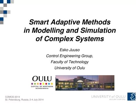 PPT Smart Adaptive Methods In Modelling And Simulation Of Complex Systems PowerPoint
