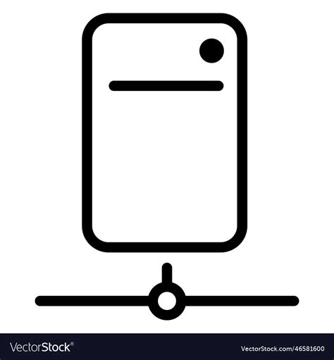 Server Line Icon Royalty Free Vector Image Vectorstock