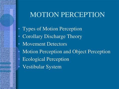 Ppt Motion Perception Powerpoint Presentation Free Download Id 2413549