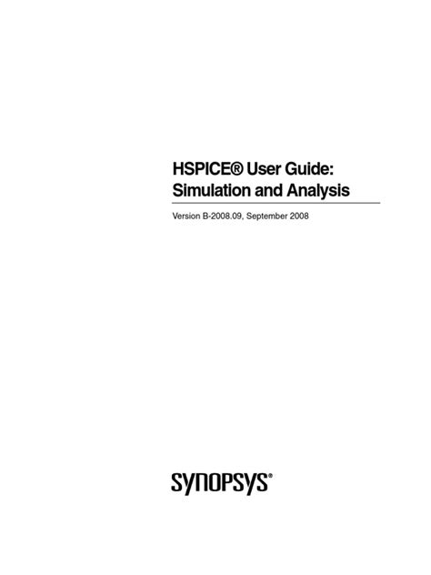 Hspice Sa Pdf Pdf Spice License