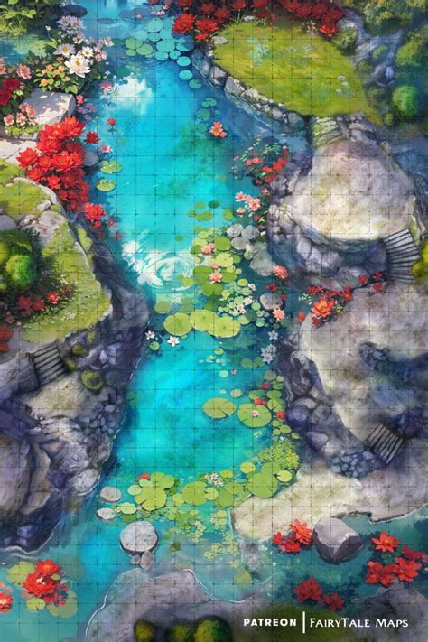 Red Lily Valley Dnd Battle Map