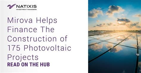 Robert Pavic Urbas On Linkedin Mirova Helps To Finance The Construction Of 175 Photovoltaic