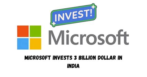 Microsoft Invests 3 Billion Dollar In India Business Pulse Care