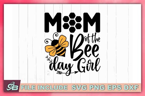 Mom Of The Bee Day Girl Graphic By Graphics Boot · Creative Fabrica