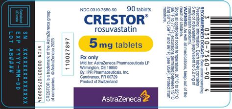 Crestor Package Insert Prescribing Information Moa