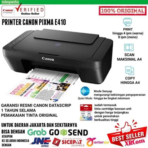 Promo Printer Canon Pixma E410 E 410 Ink Efficient Diskon 33 Di