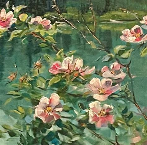 Alberta Rose 24x36 Original Wild Rose Painting By Teresa Grasby