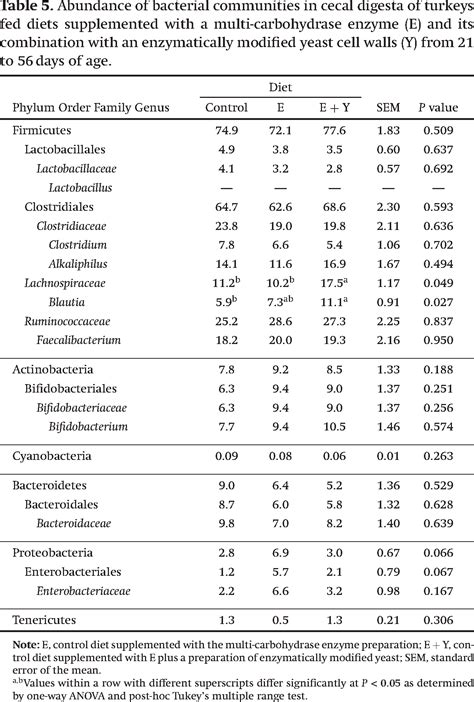 The Effect Of A Multi Carbohydrase Enzyme And Yeast Derived Product On Intestinal Microbiome