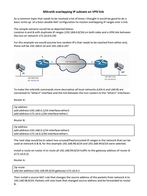 Mikrotik Overlapping Ip Subnets On Vpn Link Download Free Pdf Ip