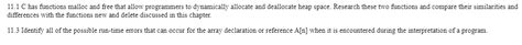 111 C Has Functions Malloc And Free That Allow