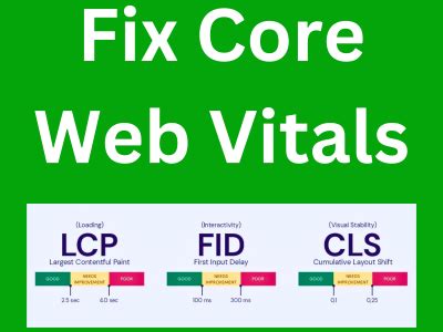 Fix Core Web Vitals Fix Lcp Fcp And Cls Pagespeed Optimization Score Upwork
