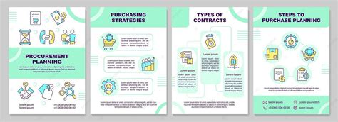 Strategic Procurement Green Brochure Template Newsletter Flyer Poster Vector Newsletter Flyer