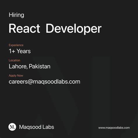 Maqsood Labs On Linkedin Reactdeveloper Reactjsjobs
