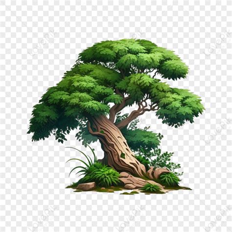 樹木森林綠色卡通 綠樹 植物png圖案素材免費下載，可愛卡通圖片，尺寸2500 × 2500px Lovepik