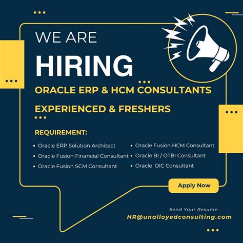 Hiring Oracleerp Consultants Hyderabad Jobopportunity Erp