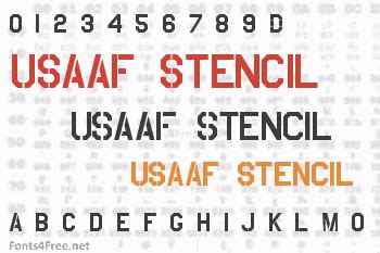 Usaaf Stencil Font Download Fonts4free