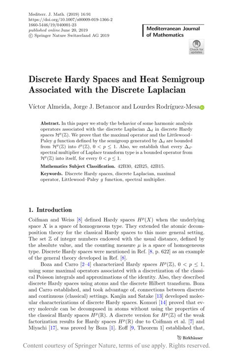 Discrete Hardy Spaces And Heat Semigroup Associated With The Discrete